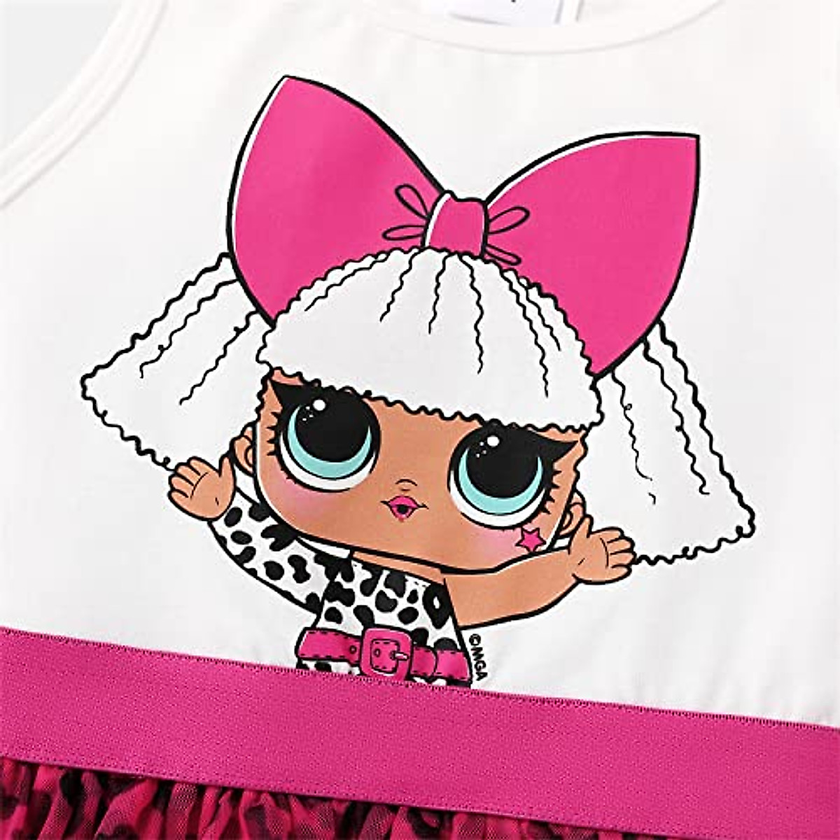 L.O.L. Surprise! Girls Leopard Dress Mesh Causal Tutu Princess Dress for Girls 3-10 Years