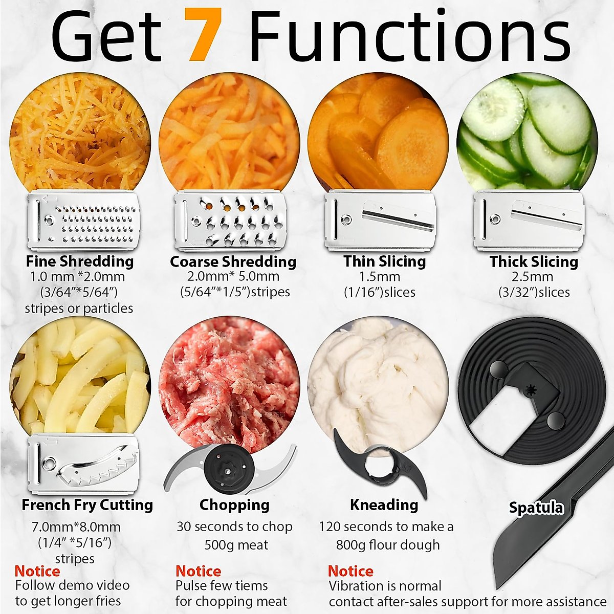 Magiccos 14-Cup Lemon Slicer Food-Processor - Large Feed Chute, 13 Speeds & Pulse, 3 Programs，Cheese Shredding, Cutting Fries, Meat Chopping, Shredding and Slicing, Mixing and Doughing, for Home Use