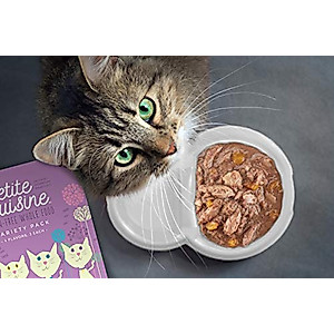 PETITE CUISINE Grain-Free Wet Shredded Chicken Cat Food in Broth, Made with Superfoods, Variety Pack 2.8 Ounce (Pack of 12)