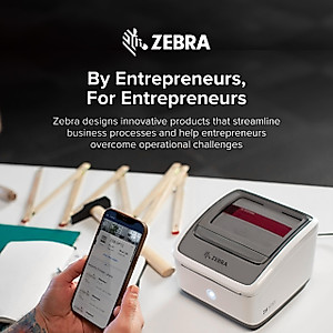 ZEBRA ZSB Series Labels - Potato Starch-Based Printer Label Paper - Recyclable Cartridge for Stickers - Versatile, Cloud-Based Adhesive - Address, 1.25" x 3.5"