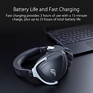ASUS ROG Delta S Wireless Gaming Headset (AI Beamforming Mic, 7.1 Surround Sound, 50mm Drivers, Lightweight, Low-Latency, 2.4GHz, Bluetooth, USB-C, for PC, Mac, PS4, PS5, Switch, Mobile Device)-Black