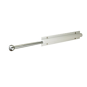 Easy Track RA1204 12 Inch Easily Accessible Metal Sliding Wardrobe Closet Organizer Rod with Installation Hardware Included, White