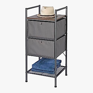 4-Tier Stackable Storage Tower With Drawers by Neatfreak! - Storage Cabinet With Drawers and Shelves For Clothes, Shoes & Accessories - Bedroom, Closet & Bathroom Organizer Tower