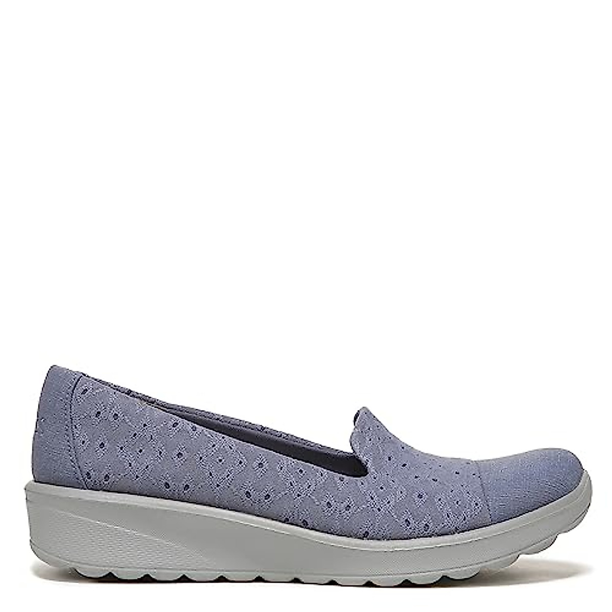 BZees Womens Galaxy Slip-On Folkstone Blue Eyelet 8.5 W