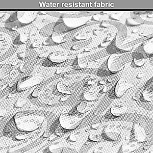 Ambesonne Damask Grey Fabric by The Yard, Simple Pattern with Curls and Dots in Neutral Design Print, Decorative Fabric for Upholstery and Home Accents, 5 Yards, White Grey