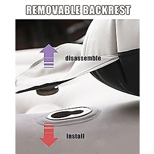 JEAOUIA Twin Air Mattress for Tents Camping - 9" Raised Portable Single Inflatable Couch with Soft Backrest Patch Kit - Blow Up Bed for Car Travel/Overnight Outdoors/Family Leisure