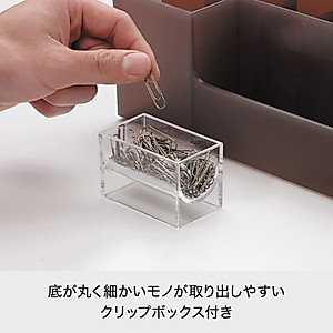 like-it MX-03 Storage Case, Organizer, Wide, Approx. W 13.4 x D 5.2 x H 7.2 inches (34 x 13.1 x 18.2 cm), All White, Opaque, Made in Japan, Tabletop Storage, Desk, Ballpoint Pen, Computer Desk