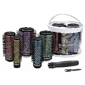 Olivia Garden MultiBrush Detachable Thermal Styling Hair Brush MB-BD01 (6-Piece Bag Deal)