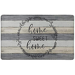 SoHome Cozy Living Anti-Fatigue Kitchen Mat for Floor, Farmhouse Rustic Wood Themed Cushioned Kitchen Runner Rug Mat, Stain Resistant, Easy Wipe Clean, 1/2 Inch Thick, 18" x 30"