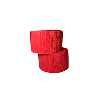 Red and Gold Yellow Crepe Paper Streamers (2 Rolls Each Color) USA-Made