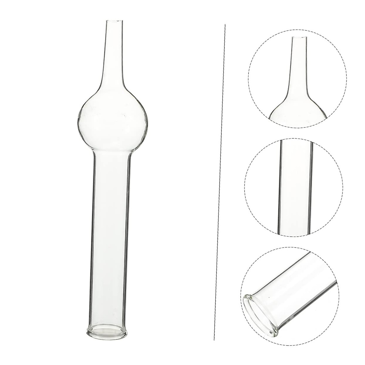 ULTECHNOVO 5pcs Experiment Equipment Small Test Tube Sample Tube Gas Drying Tube Glass Drying Tubes Single-Ball Glass Drying Tubes Glass Single-Ball Drying Tubes Candy Toolkit