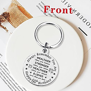 SOUSYOKYO 60th Birthday Gifts for Women Men, Make America Since 1963 Birthday Keychain, 60 Years Old Birthday Gifts ideas, Happy 60th Birthday Decoration Stuff Present