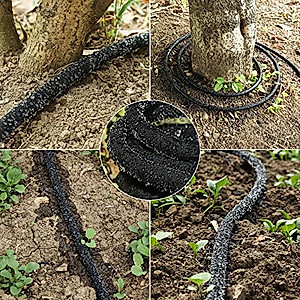 Soaker Hose 10 FT for Garden 1/2" Diameter Irrigation Hose Save 70% of Water Solid Brass Interface Eminently Suitable for Lawn and Garden Beds Cover