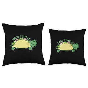 Turtle reptile carapace old Sauropsida Testudines Taco Turtle Throw Pillow, 16x16, Multicolor