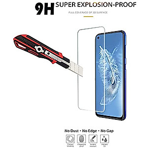 DAMONDY for BLU View 2 Case 2 Pack Screen Protector Tempered Glass, BLU View 2 Case,Full Body Shock Protective Kickstand 360 Ring Holder Defender Back Phone Cover Case for BLU View 2 B130DL -Red