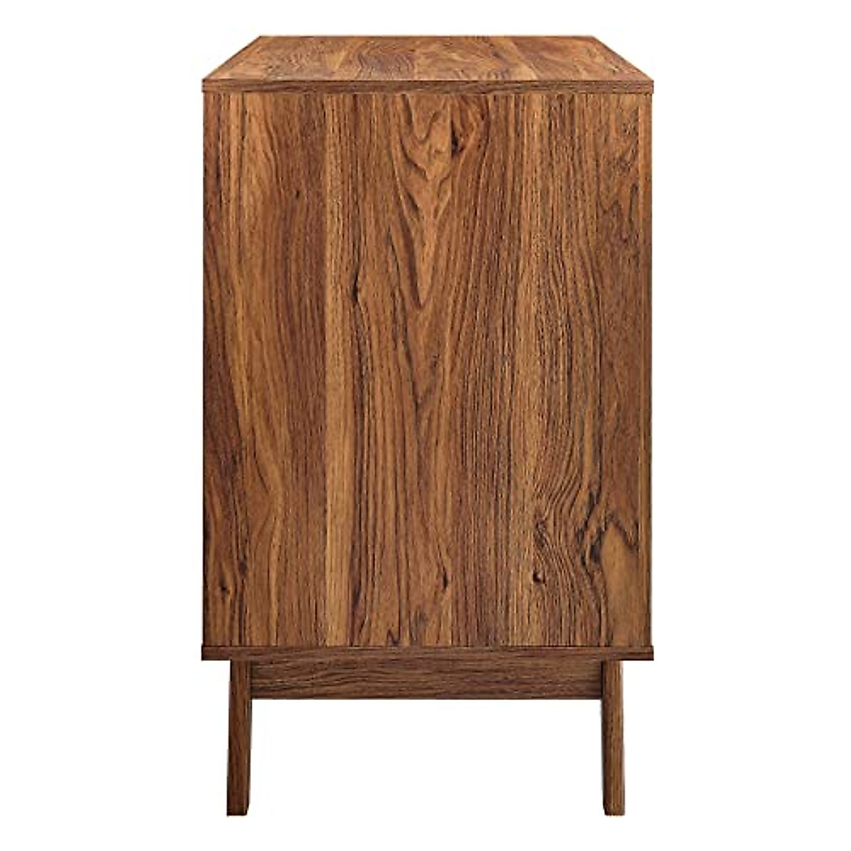 Modway Soma 40" Rattan Display Stand Accent Cabinet, Nightstand, Walnut