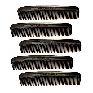 Set of 5 Clipper-mate Pocket Combs 5" All Fine Teeth