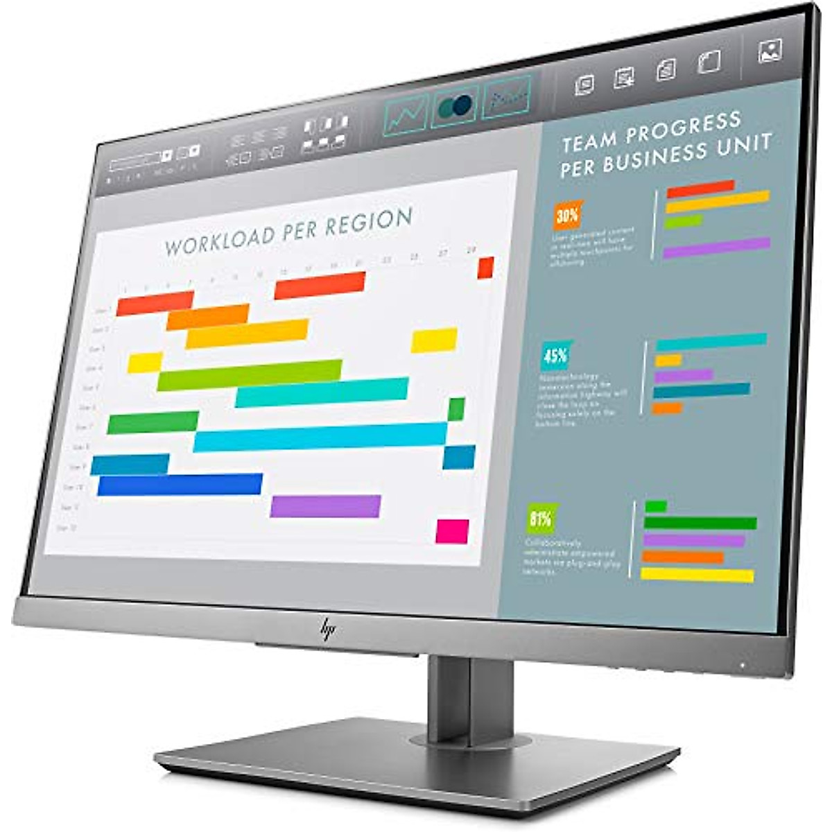 HP EliteDisplay E243i LED Display 61 cm (24") WUXGA Flat Black,Silver