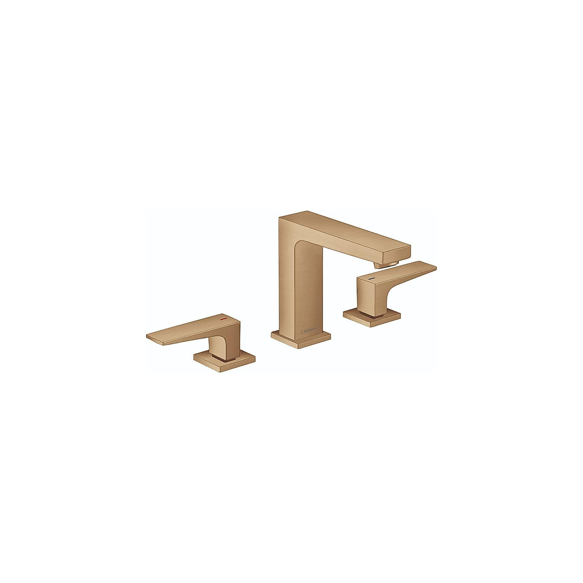 hansgrohe Metropol Modern Low Flow Water Saving 2-Handle 3-Hole 5-inch Tall Sink Brushed Bronze, 32516141 Bathroom Faucet