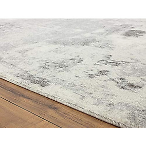 LUXE WEAVERS Kingsbury Collection 7094 Gray 8x10 Contemporary Modern Abstract Area Rug