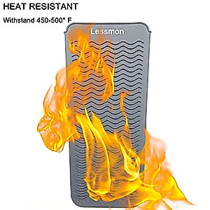 Heat Resistant Silicone Mat Pouch, Mat Cover for Curling Irons, Hair Straightener, Flat Irons and Other Hot Hair Tools, Height 11.5 & Width 6 Inches, Gray