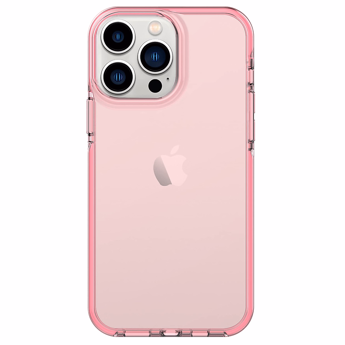 ArtsEvo Shockproof Clear Design for iPhone 13 Pro Max Case, Certified 6.6ft Drop Protection, Raised Edges Protect Camera and Screen, Pink