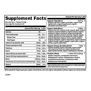 Healthy Delights Naturals, Organic Reds Probiotic’s Powder, Antioxidant Superfood, Naturally Boost Energy, Non-GMO, Delicious Mixed Berry Flavor, 30 Servings