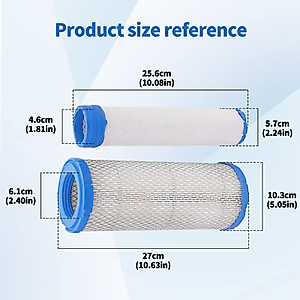AWSZH 11013-7044 11013-7045 Air Filter Compatible with Kawasaki 11013-7020 11013-7019 Deere M131802 M144100 M164264 PMAF25551 RG60690 Kubota TA040-93230 Kohler 2508304-S 2508301-S Lawn Mover (1Pcs)