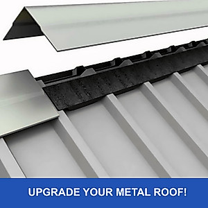 Duco 12 Inch Inside Profile (20 Pack) R Panel Foam Closure Strips for Metal Roofing Panels - 3 Feet Long, Black Rib Corrugated Metal Roof Foam Closure Strips