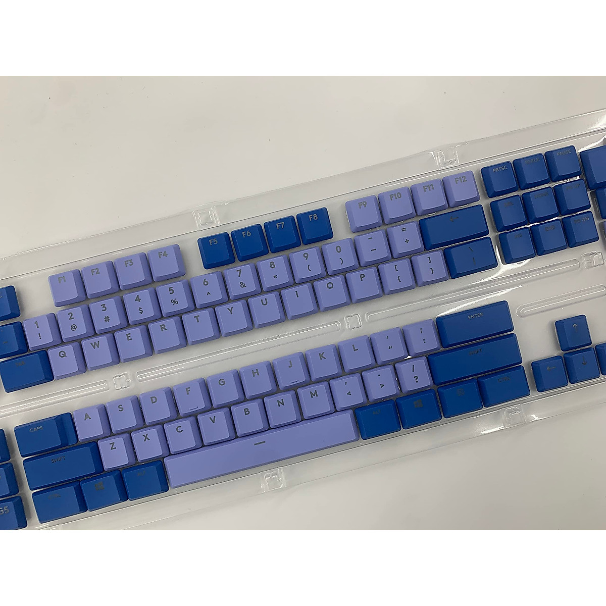 Suitable Logitech G915TKL G915 G815 Keyboard keycaps, 111 Keys. Replacement Keycaps Mechanical Gaming Keyboard… (Blue and Purple)
