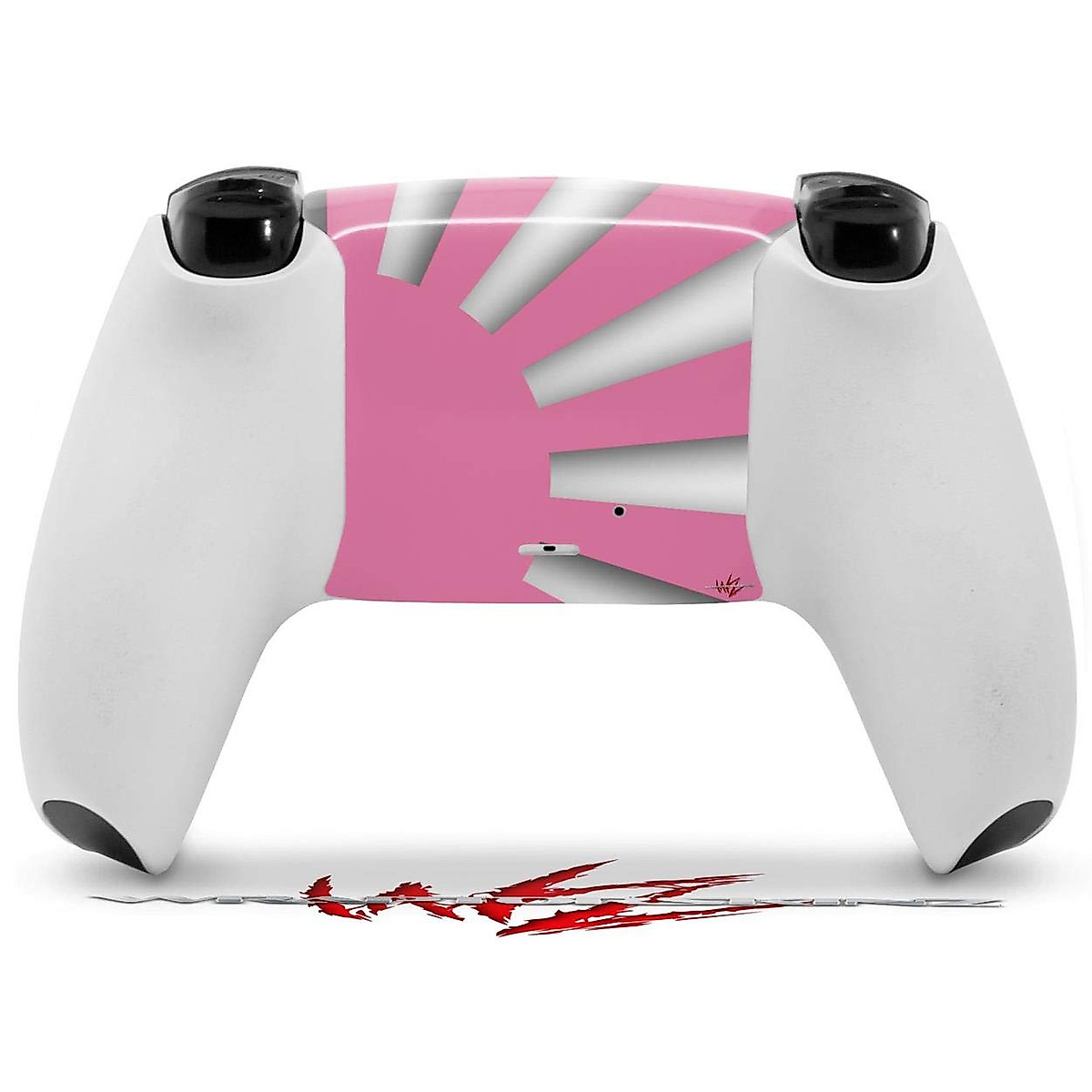 WraptorSkinz Skin Wrap compatible with Sony PS5 DualSense Controller Rising Sun Japanese Flag Pink (CONTROLLER NOT INCLUDED)
