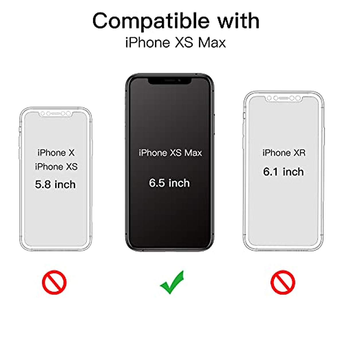 JETech Glitter Case for iPhone Xs Max, 6.5-Inch, Bling Sparkle Shockproof Phone Bumper Cover, Cute Sparkly for Women and Girls (Clear)