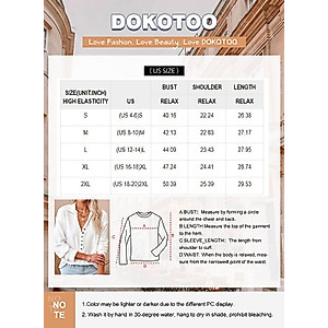 Dokotoo Business Casual Outfits for Women Stand Collar V Neck Button Up Long Sleeve Sweatshirt Solid Color Ribbed Henley Shirts Tunic Tops Knit Shirt Sky Blue Large