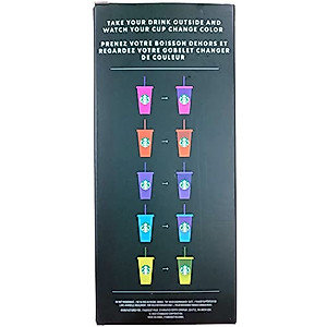 Starbucks Summer 2022 Color Change Venti Cold Cups with Straws (24oz, Pack of 5)