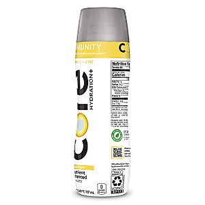 CORE Hydration+ Immunity, Lemon Extract Nutrient Enhanced Water with Vitamin C and Zinc, 23.9 Fl Oz Bottle (Pack of 12)