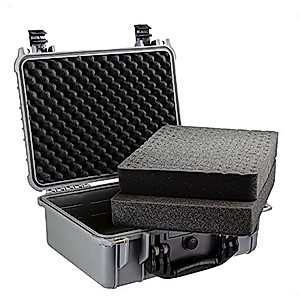 Eylar Standard 16" Gear, Equipment, Hard Camera Case Waterproof with Foam TSA Standards (Gray)