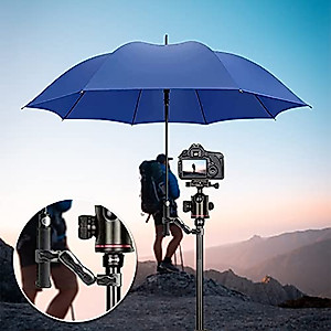 Sequpr Camera Clamp Mount for Gopro, Super Clamp Adapter Double Head Multifunction Holder for Motorcycle, Photography Light Fixture Bracket,Umbrella,Selfie Stick,Reflector