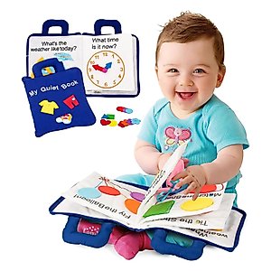 UNIH Quiet Book for Toddlers,Soft Activity Book Toddler Travel Toys Educational Montessori Busy Book for 1 2 3 Year Old Toddlers Boy Girl