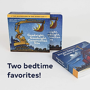 Goodnight, Goodnight, Construction Site and Steam Train, Dream Train Board Books Boxed Set
