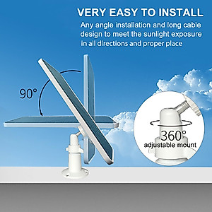 JJMASEE Solar Panel for SimpliSafe Outdoor Security Cameras (2 Pack), Featuring Weatherproof Durability and Continuous Power Supply, Comes with a 13FT Cable and Aluminium Alloy Wall Mount