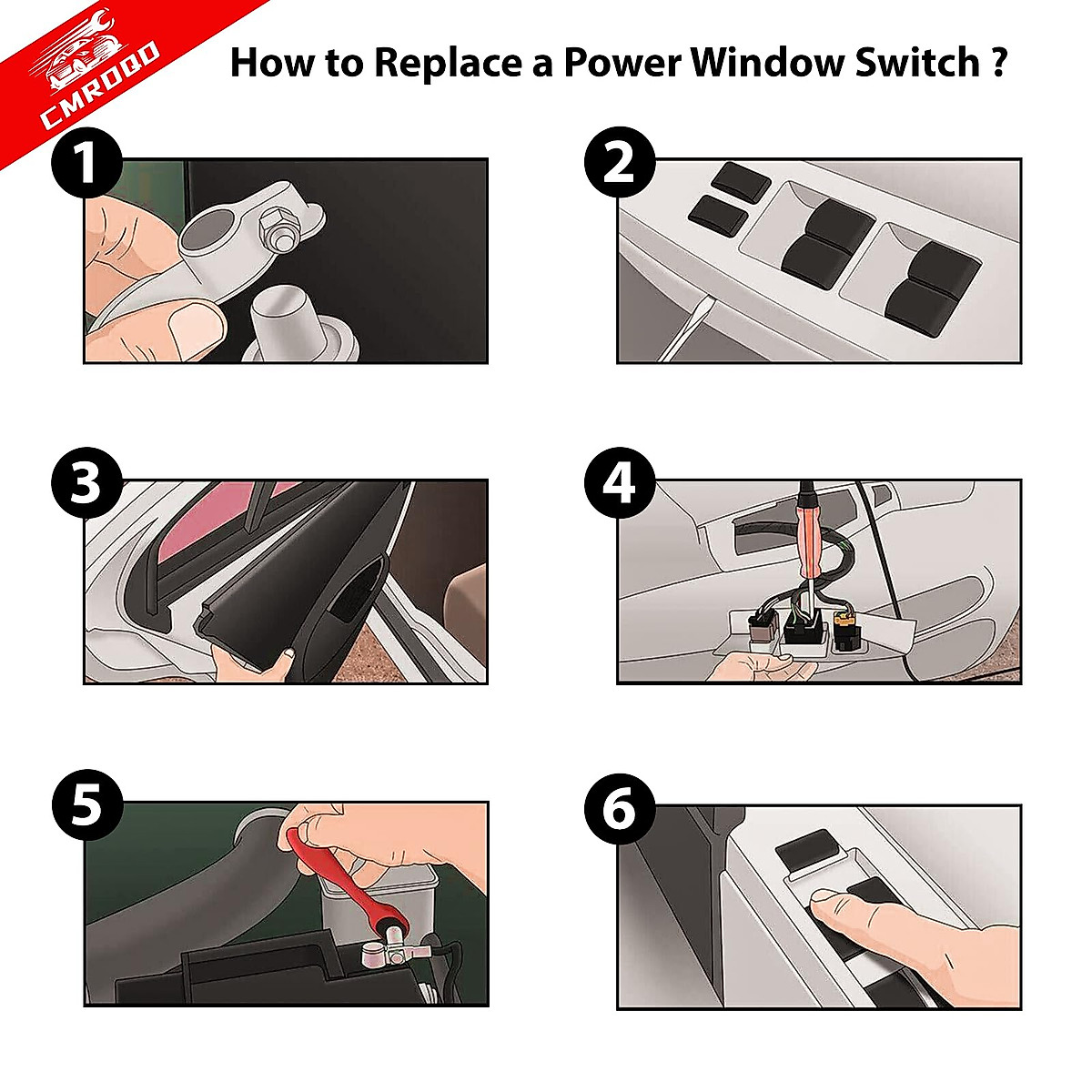 68139805AA Master Power Window Switch Front Left Driver Side for 2011-2020 Chrysler 300, 2015-2017 Chrysler 200, 2011-2016 Dodge Charger Replace 68139805AB 68139805AC 68139805AD