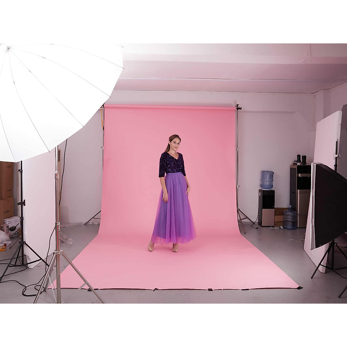 Yizhily Seamless Photogrphy Background Paper, Paper Backdrop Roll for Photoshoot, 82" x16', Carnation Pink