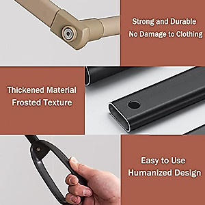 Pull Down Closet Rod, Heavy Duty Closet Pull Down Rods Hanger for Hanging Clothes Wardrobe Lift Rail Aluminum Alloy Damping Buffer Organizer Storage System, Capacity 55lbs ( Color : Black , Size : 25.