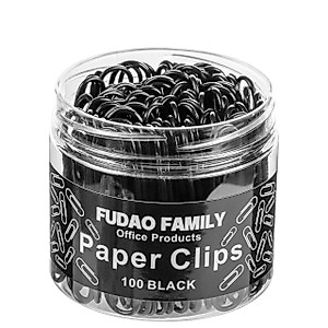 Jumbo Paper Clips, 2 Inch Paper Clip, 100 pcs Large Paperclips (Jumbo, Black)
