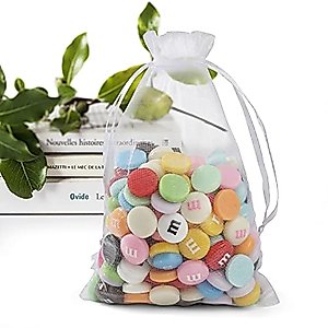 50 Pack Organza Bags, 4 x 6 inch Small Bags, Favor Bags, Sheer Mesh Bags, Premium Black Gift Bags with Drawstring, Packaging for Small Business, Jewelry Bags Packaging Bags for Wedding Party Christmas