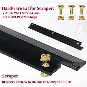 GELASKA 99-9313 Snow Blower Paddles with 55-8760 Scraper 55-9300 Drive Belt and Hardware Kit Replaces 125-1128, 55-9250, 55-9251, 88-0771 for Toro CCR 2000, CCR 2400, CCR 2500, CCR 3000 Snowthrowers