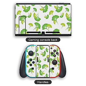 Vintage Ginkgo Biloba Funny Print Skin Cover For Switch Console and Switch Lite Slim Protector Sticker