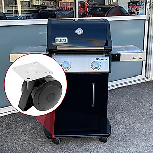 GLOWYE 69827 Fixed Caster Wheel for Weber Spirit 200 & 300 Series Grills, Grill Wheels Parts Replacement for Spirit E-310 E-210 S-315 E-215 E-315 E-320 SP-320 (Model 2013 Y - New)