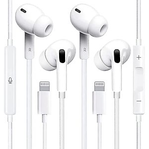 Togkun Wired Earbuds Headphones, Earphones in-Ear with Microphone and Call Controller, Noise lsolating, Bluetooth, Compatible with iPhone14/13/12/11/X/SE/8P/8/7P/7(2 Pack)
