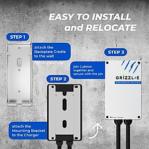 Grizzl-E Classic Level 2 Electric Vehicle (EV) Charger up to 40 Amp, UL Certified Indoor/Outdoor Electric Car Fast Wall Charging Station, NEMA 14-50 Plug, 24 feet Premium Cable, Avalanche Edition